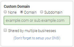 Custom Domain and Subdomain